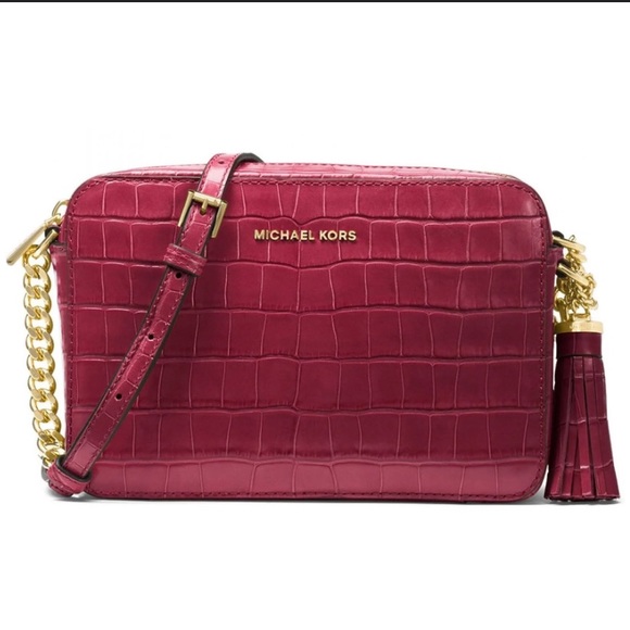 Michael Kors | Bags | Michael Kors Ginny Medium Crocodileembossed Leather Crossbody Bag | Poshmark